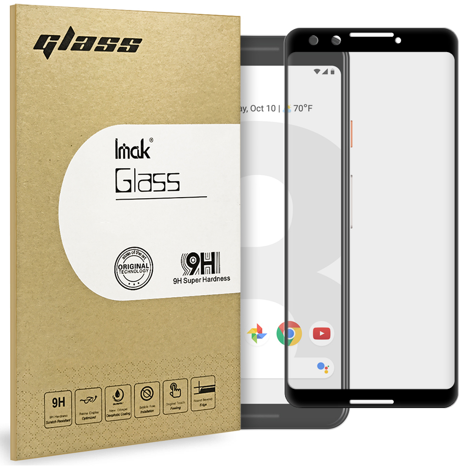 Curved Tempered Glass Screen Protector for Google Pixel 3 (Black)